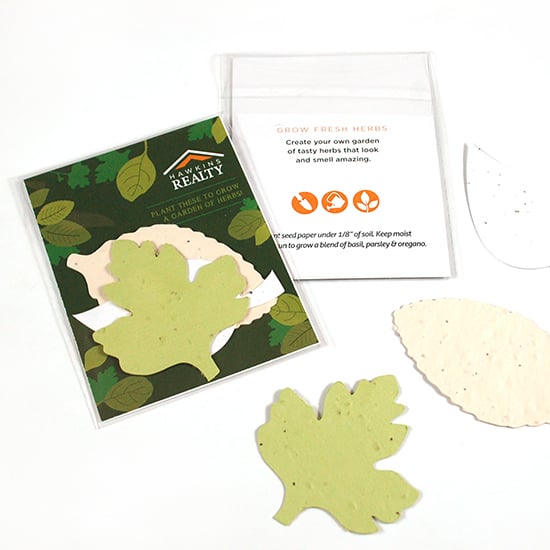 Double-Sided Wildflower Seed Paper Shape Packs - Botanical PaperWorks